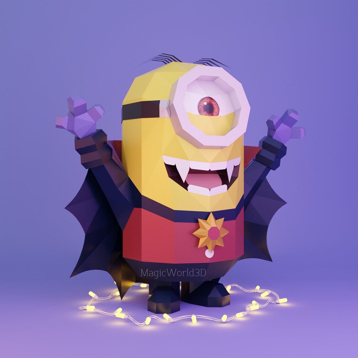 Vampire Minion Halloween DIY Papercraft Home Decoration - Etsy