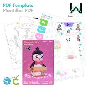 Penguin Box Papercraft, Pdf Template, Paper Sculpture Penguin, Low Poly ...