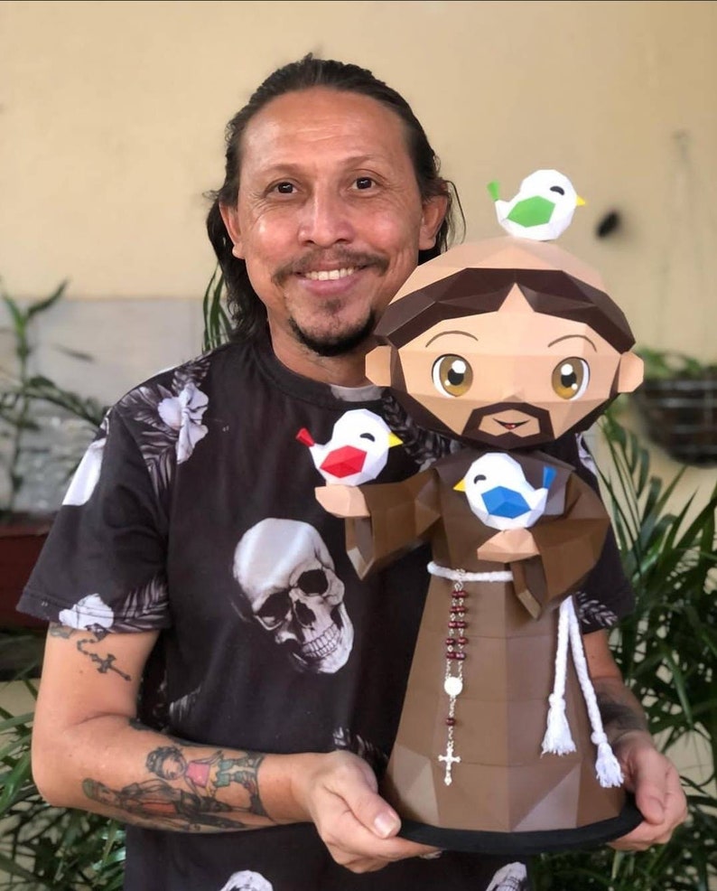 Cute San Francisco Santo Papercraft Template 3D Home | Etsy