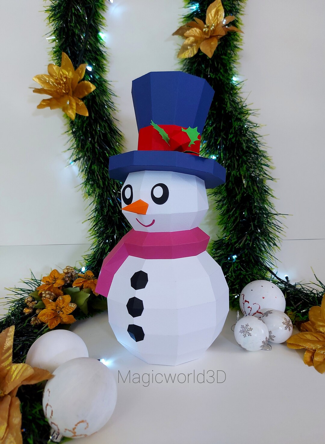 Snowman, Papercraft Snowman, Papercraft Christmas, Christmas Decor ...