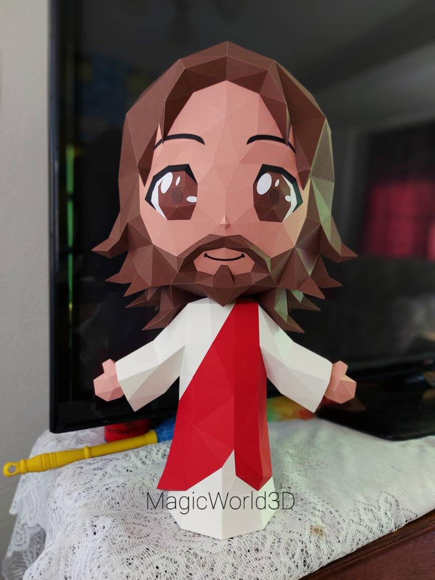 Cute Jesús Templete 3D Papercraft Jesús Home Decoration - Etsy