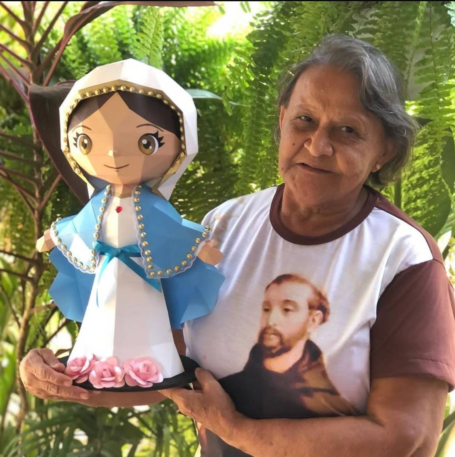 Cute Mary, Papercraft Maria, Template 3D, Home Decoration, Marie, Mary ...