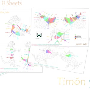 Papercraft Timon Y Pumba, Lion King, DIY, PDF Template, DXF Silhouette ...
