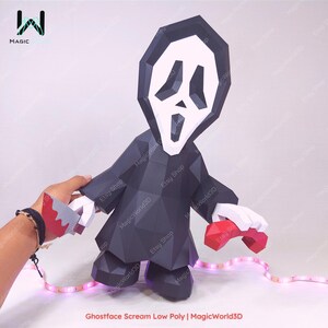 Ghost Face Papercraft, Pdf Template, Paper Sculpture, Low Poly, DIY ...