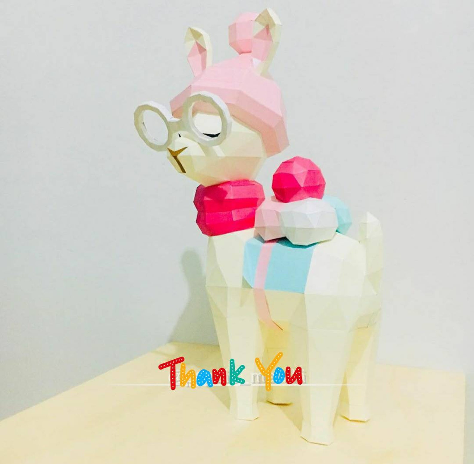 Llama Baby (2) Papercraft Template, Low Poly DIY Sculpture (PDF, SVG ...