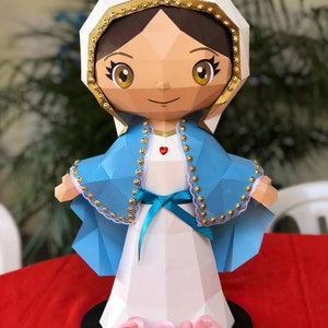 Cute Mary, Papercraft Maria, Template 3D, Home Decoration, Marie, Mary ...