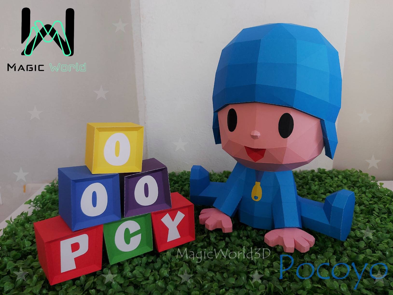 Pocoyo Papercraft, PDF Template, DIY, Origami, Printable, Pattern ...