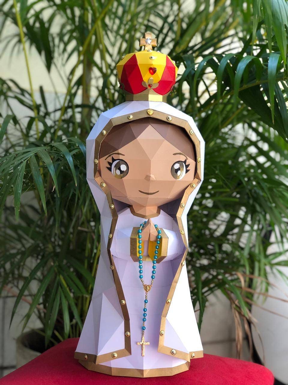 Cute Fátima Virgen De Fátima Papercraft Maria Template 3D - Etsy Canada