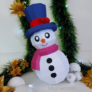 Snowman, Papercraft Snowman, Papercraft Christmas, Christmas Decor ...