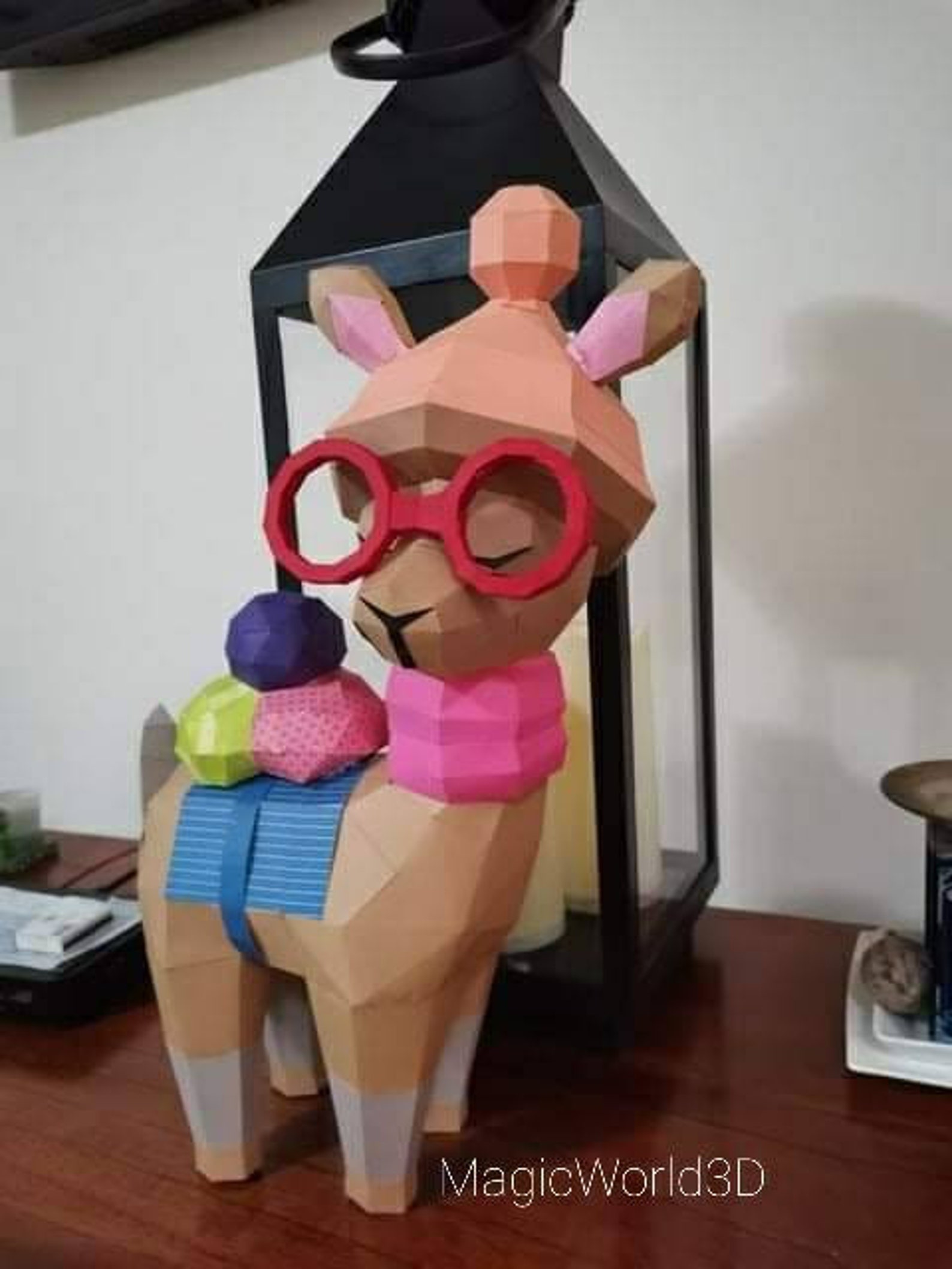 Llama Baby (2) Papercraft Template, Low Poly DIY Sculpture (PDF, SVG ...