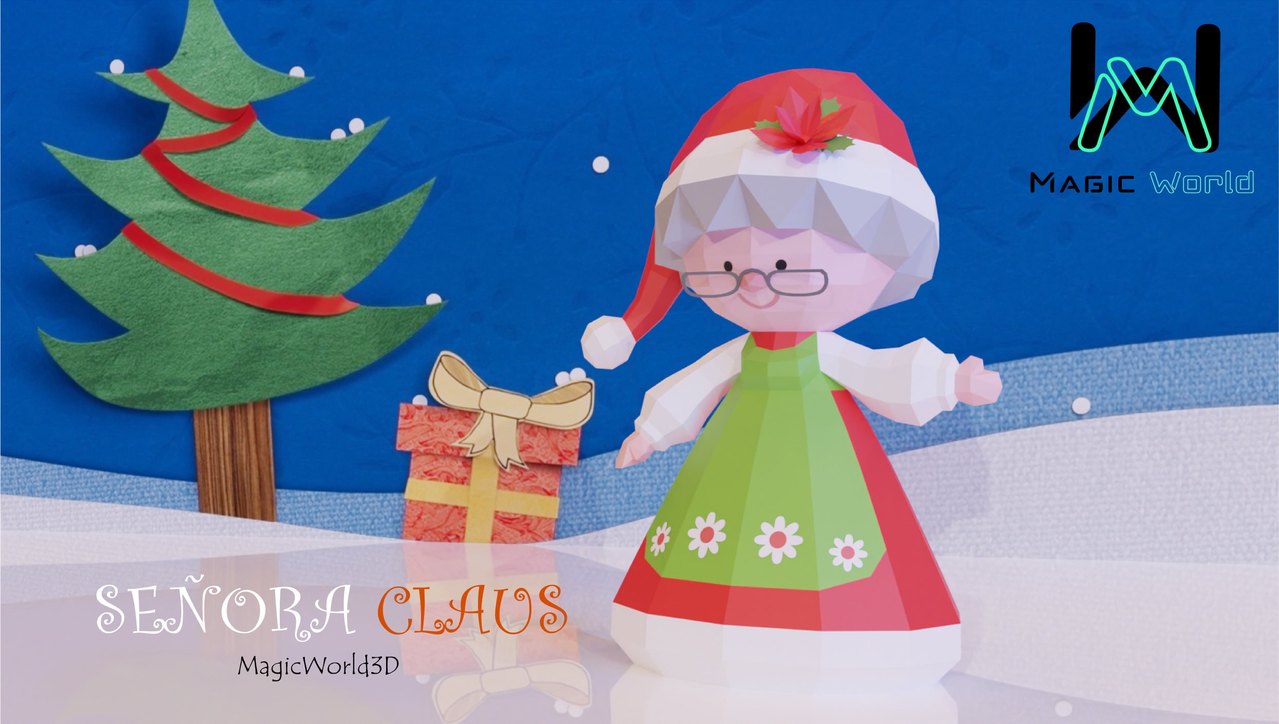 Señora claus papercraft señora claus papercraft christmas - Etsy España