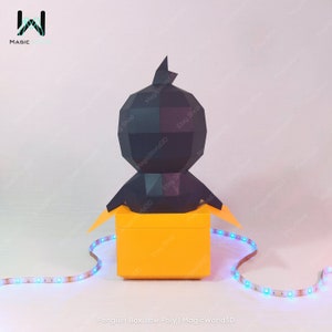 Penguin Box Papercraft, Pdf Template, Paper Sculpture Penguin, Low Poly ...