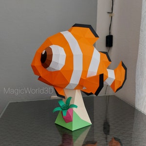 Baby Nemo, Papercraft Nemo, Nemo and Dory, Papercraft, Origami, Gift ...