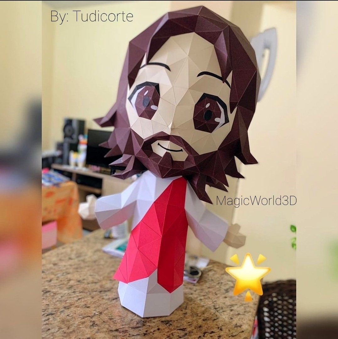 Cute Jesús Templete 3D Papercraft Jesús Home Decoration - Etsy