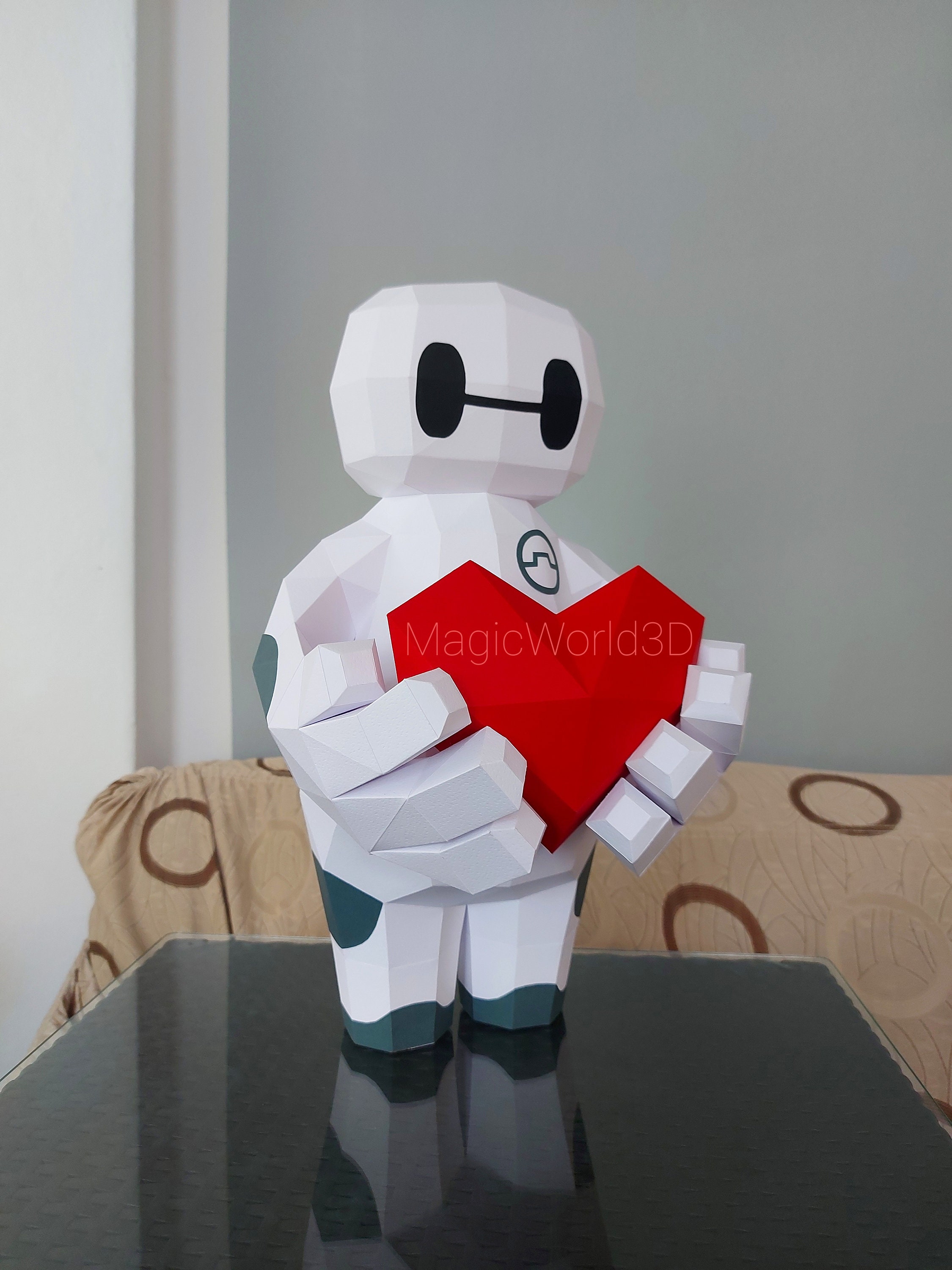 Baymax Papercraft Template, Low Poly DIY Sculpture (PDF, SVG, Studio3 ...