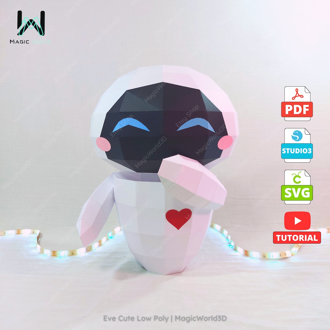 Linda Eve Papercraft, Plantilla Pdf, Escultura De Papel Eve, Low Poly ...