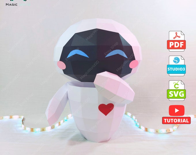 Cute Wall.e Papercraft, Plantilla Pdf, Escultura De Papel Wall.e, Low ...
