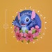 Stitch With Flowers, Papercraft, Wall Decoration, Low Poly, Pdf ...