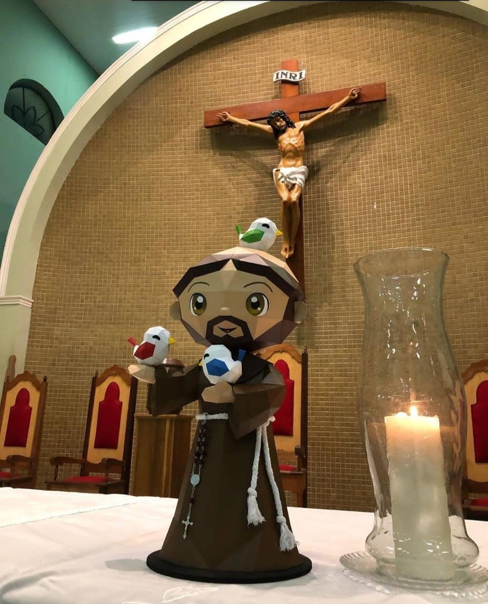 Cute San Francisco Santo Papercraft Template 3D Home | Etsy