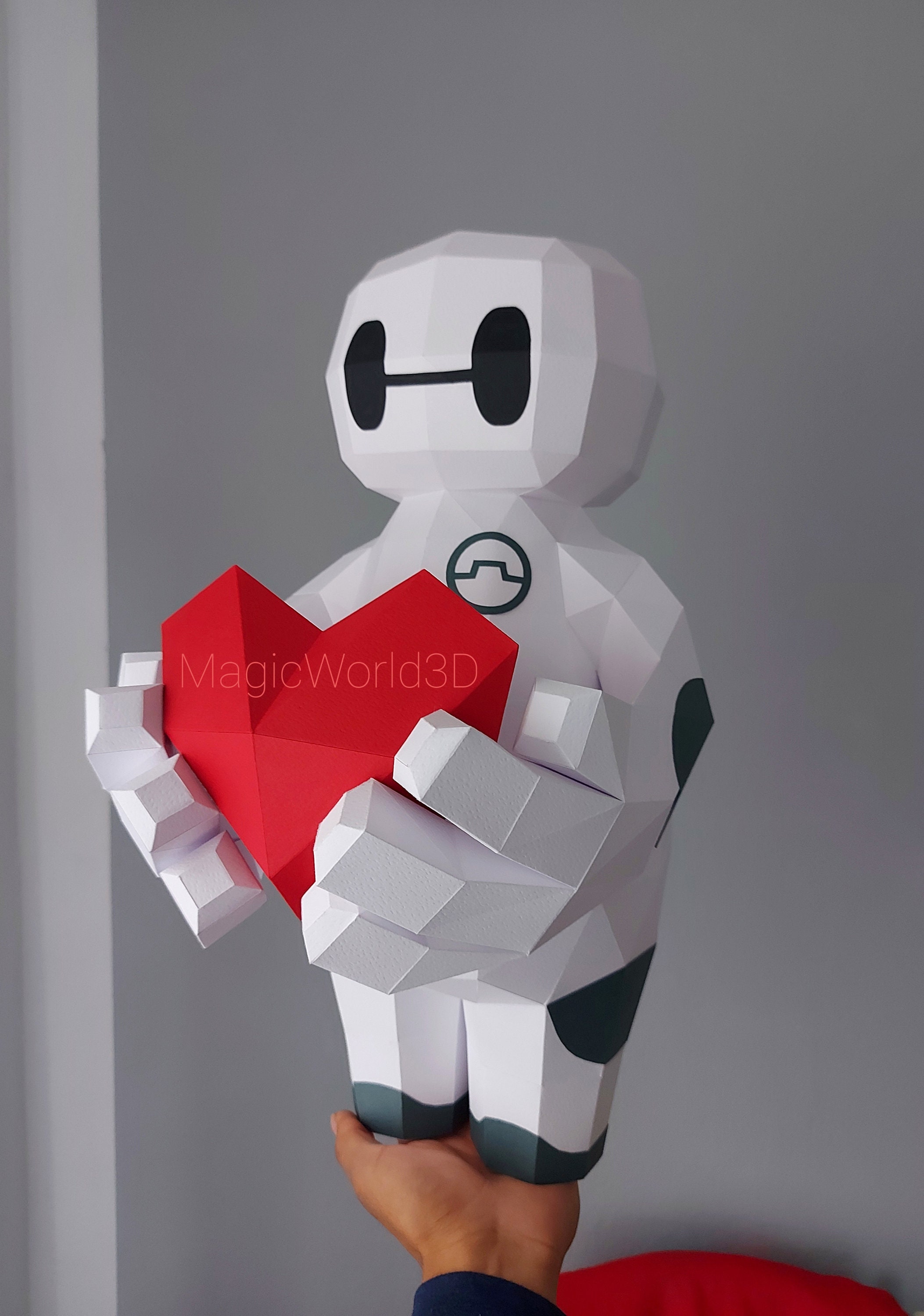 Baymax Papercraft Template, Low Poly DIY Sculpture (PDF, SVG, Studio3 ...