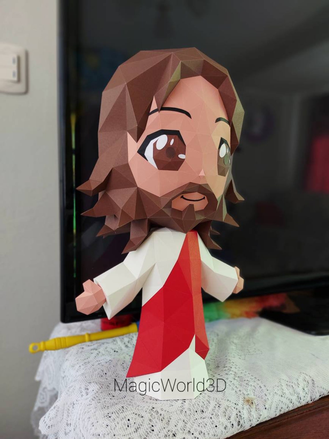 Cute Jesús Templete 3D Papercraft Jesús Home decoration - Etsy España
