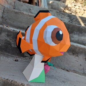 Baby Nemo, Papercraft Nemo, Nemo and Dory, Papercraft, Origami, Gift ...