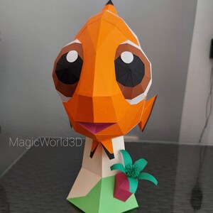 Baby Nemo, Papercraft Nemo, Nemo and Dory, Papercraft, Origami, Gift ...