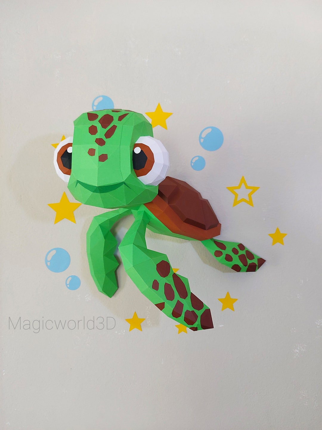Chiquitín Baby Turtle, Papercraft Turtle, Template 3D, Home Decoration ...