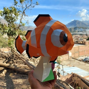Baby Nemo, Papercraft Nemo, Nemo and Dory, Papercraft, Origami, Gift ...
