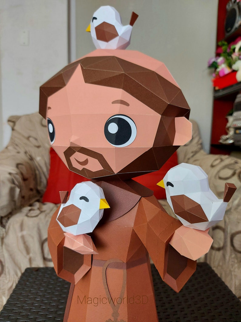 Cute San Francisco Santo Papercraft Template 3D Home - Etsy