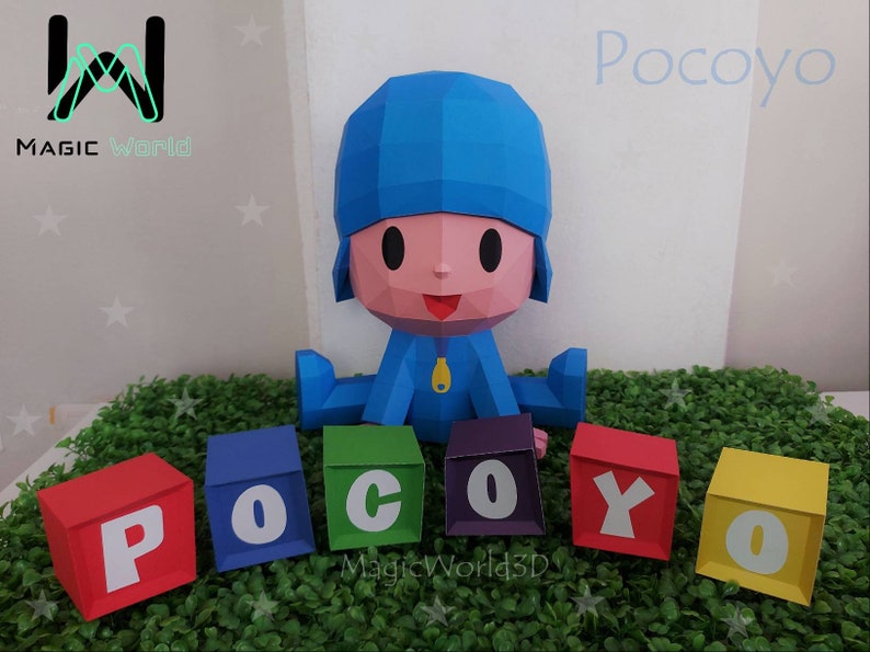 Pocoyo Papercraft PDF Template DIY Origami Printable | Etsy