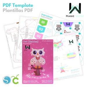 Owl With Babies Papercraft, Pdf Template, Paper Sculpture Owl, Low Poly ...