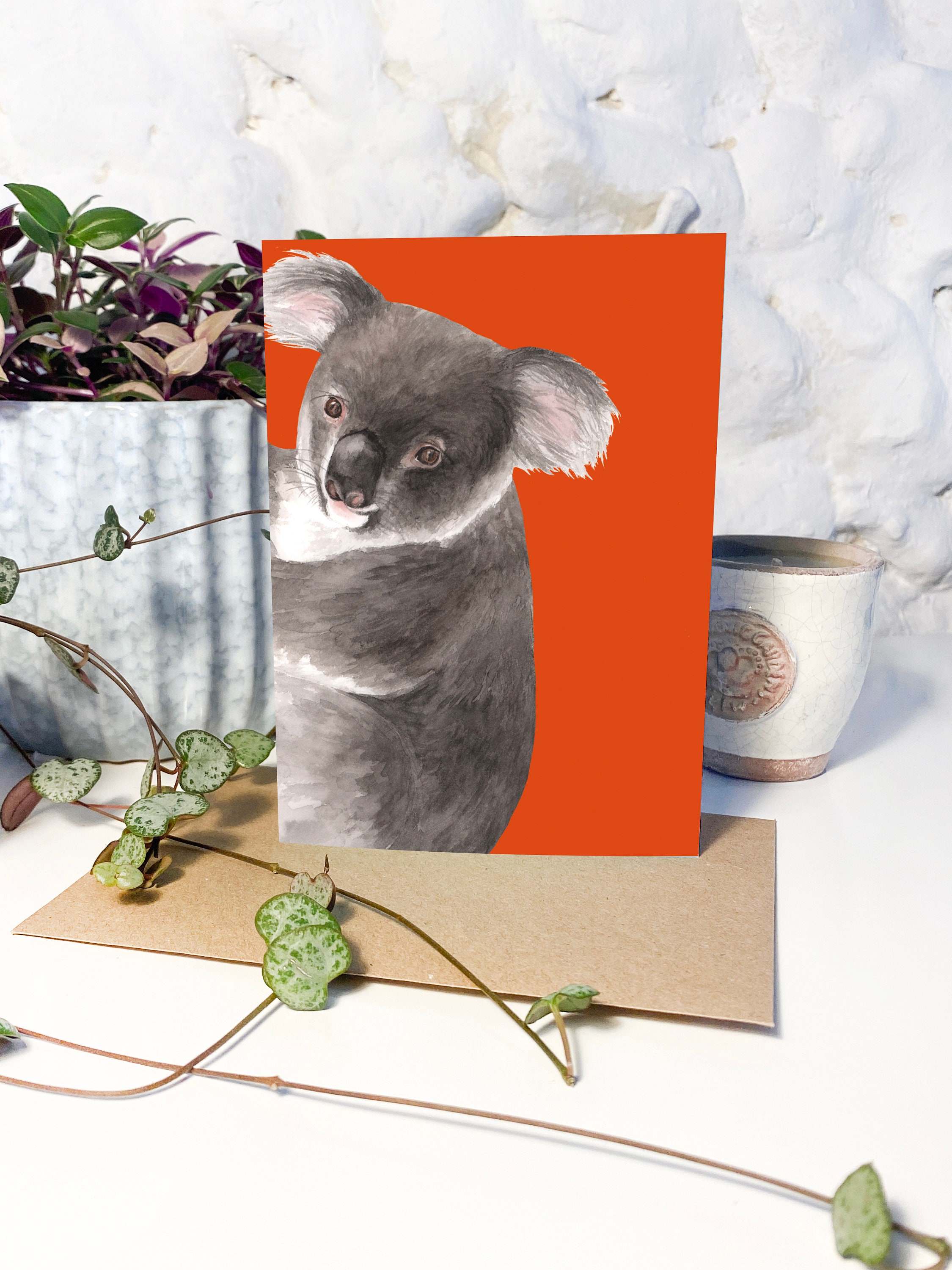 Koala Greetings Card All Occasions Card Colourful A6 | Etsy