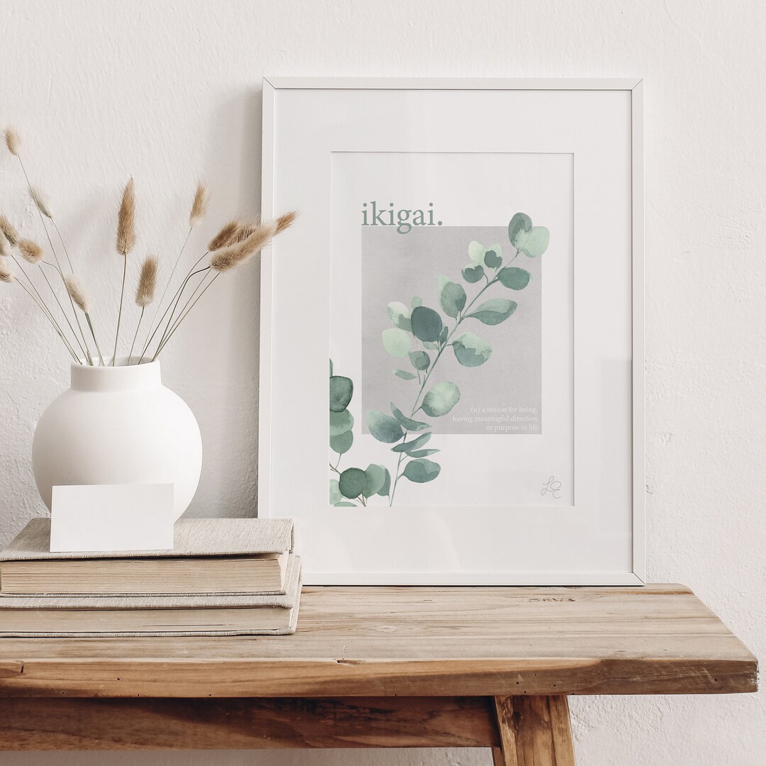 Ikigai Art Print | Japandi Wall Art | Home Decor | Nature Print - Etsy