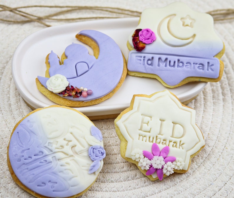 Eid Mubarak - Arabic Letters Cookie Cutter Fondant Embosser Ramadan ...