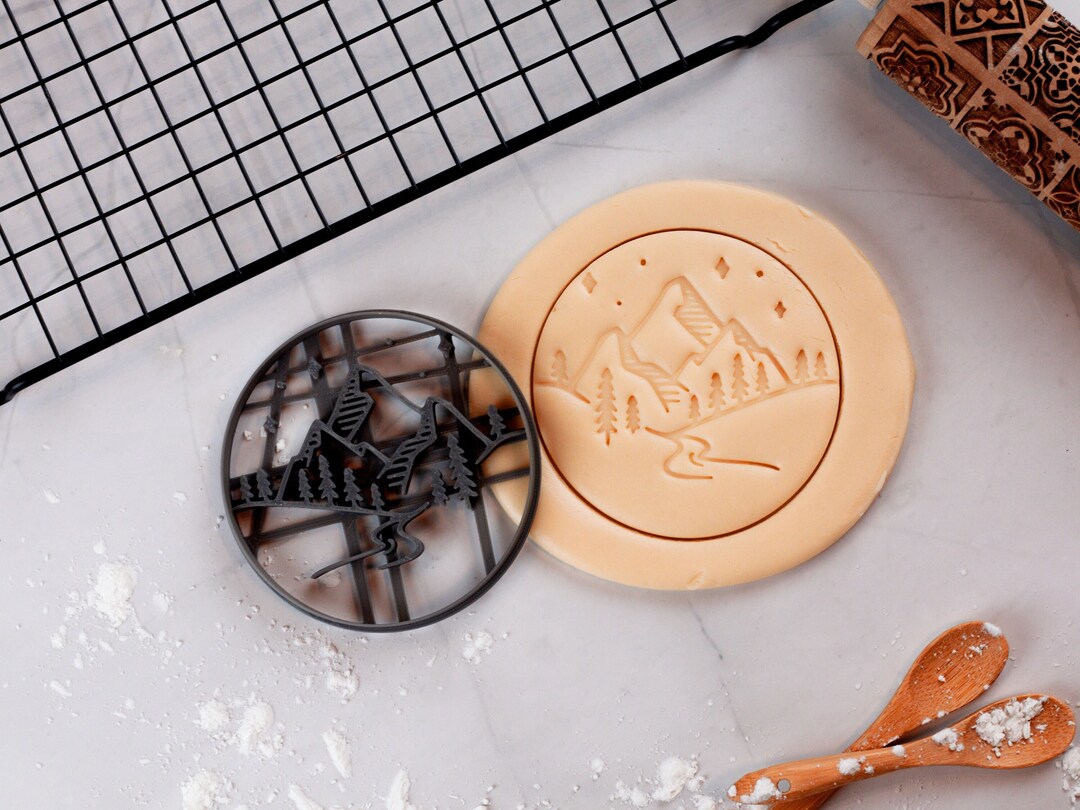 Mountainous Landscape Cookie Cutter | Idyllic Nature Fondant Cutter | 3 ...