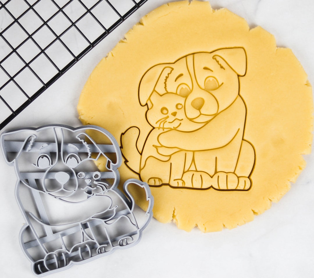 Dog and Kitten Hug Cookie Cutter Perfect for Animal Lovers - Etsy