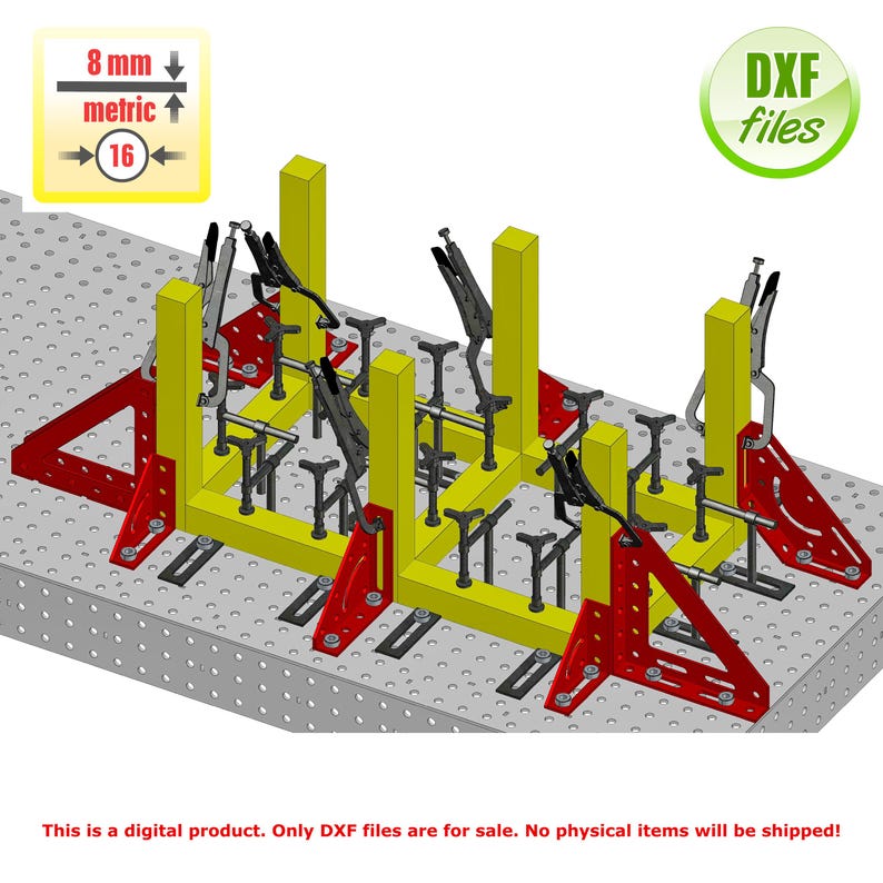 DXF File, Metric, 8mm, Welder's Corner, 3D Corner, 3D Tool, Welding ...