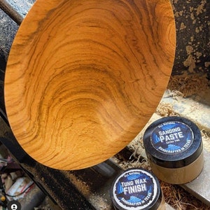 Premium Wood Turning Abrasive Sanding Paste & Tung Wax Finish - Etsy