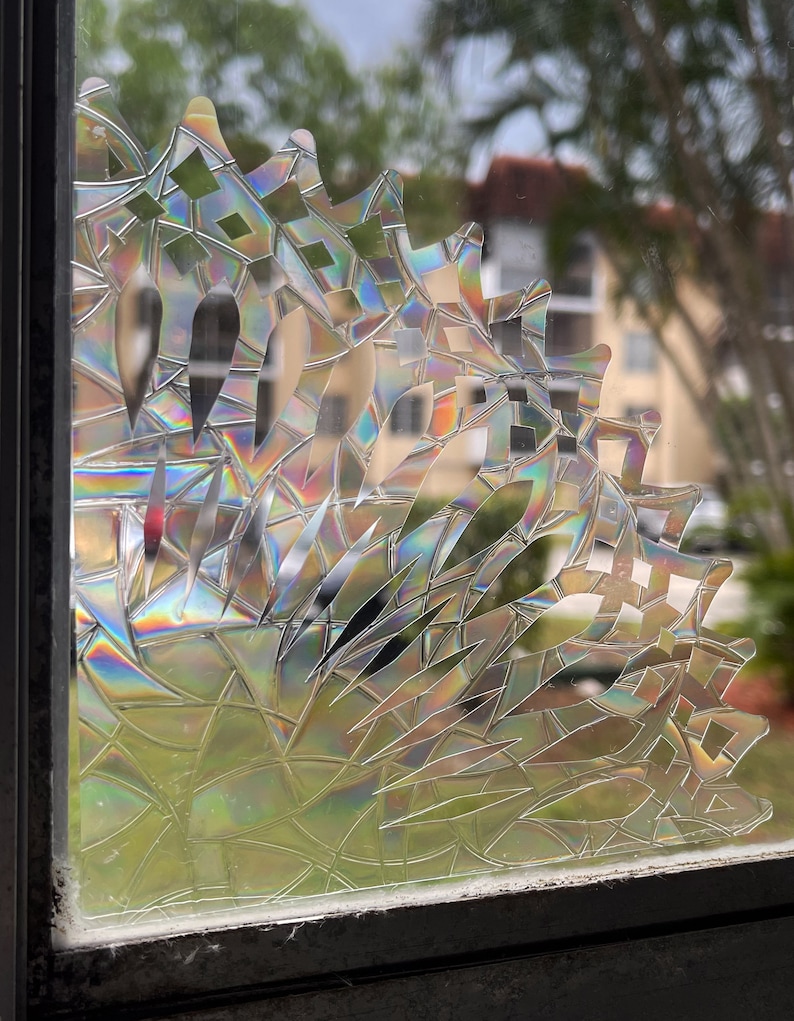 Rainbow Corner Frill Mandala Vinyl Window Cling Sun Catcher - Etsy