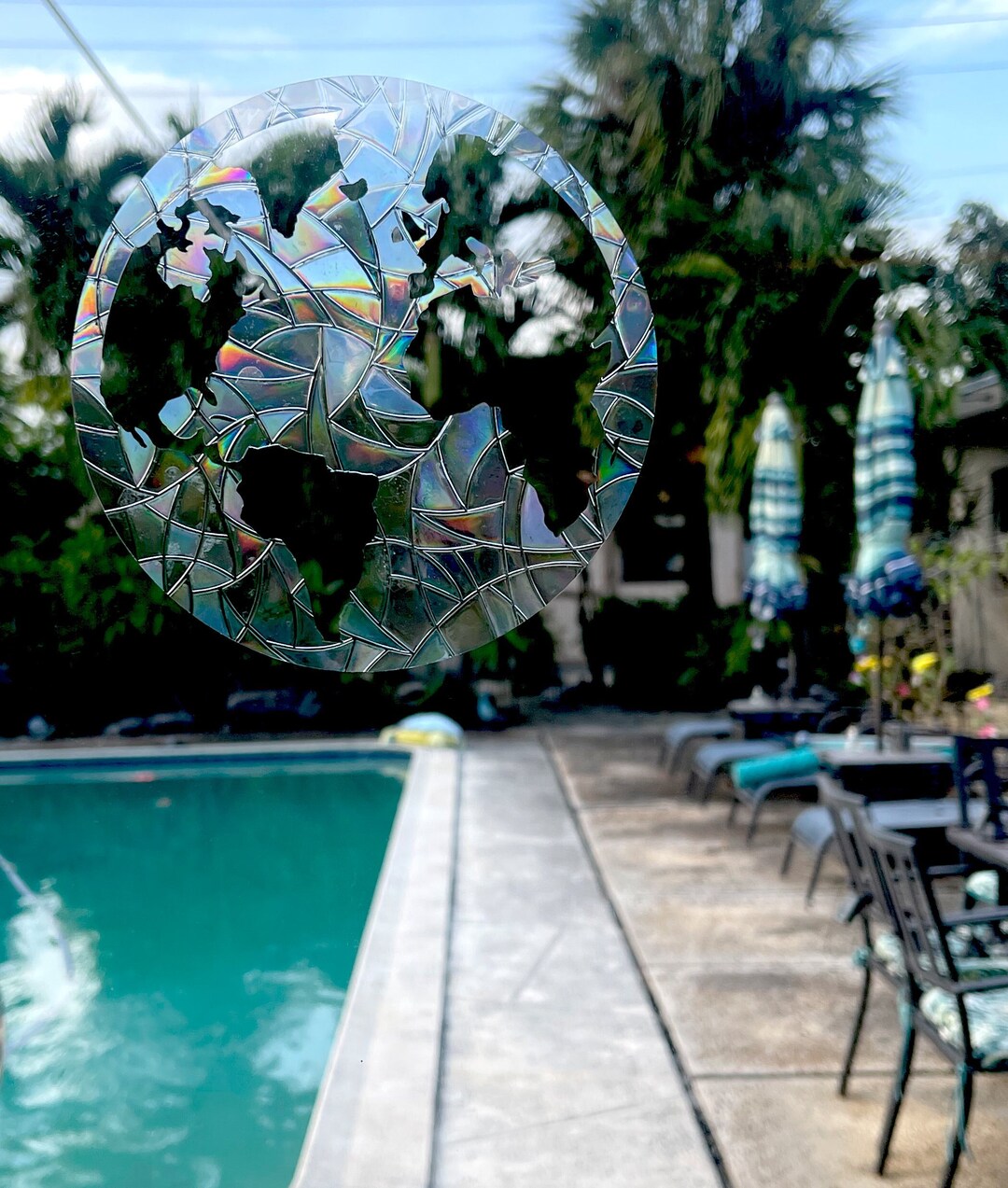 Rainbow Planet Earth Vinyl Window Cling Sun Catcher - Etsy