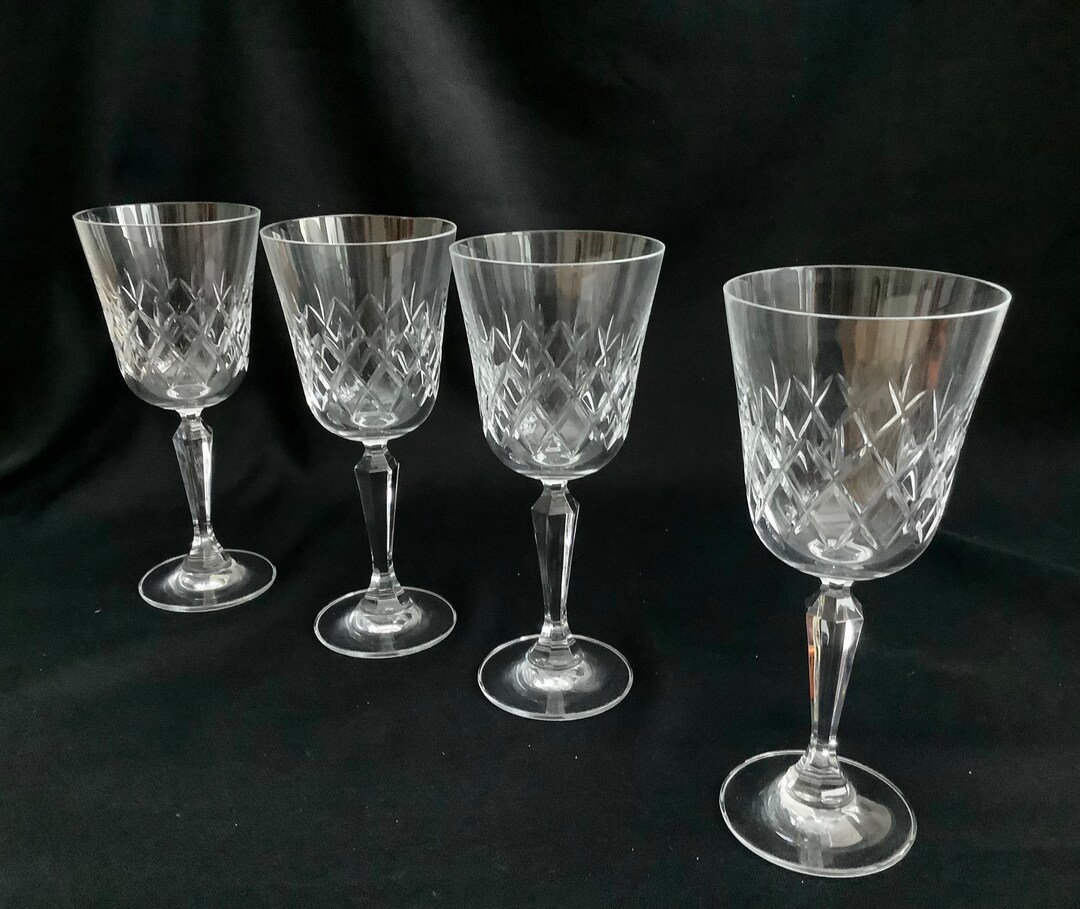 Vintage Set of 4 Clifton Webb Corbett Crystal Wine Glasses - Etsy