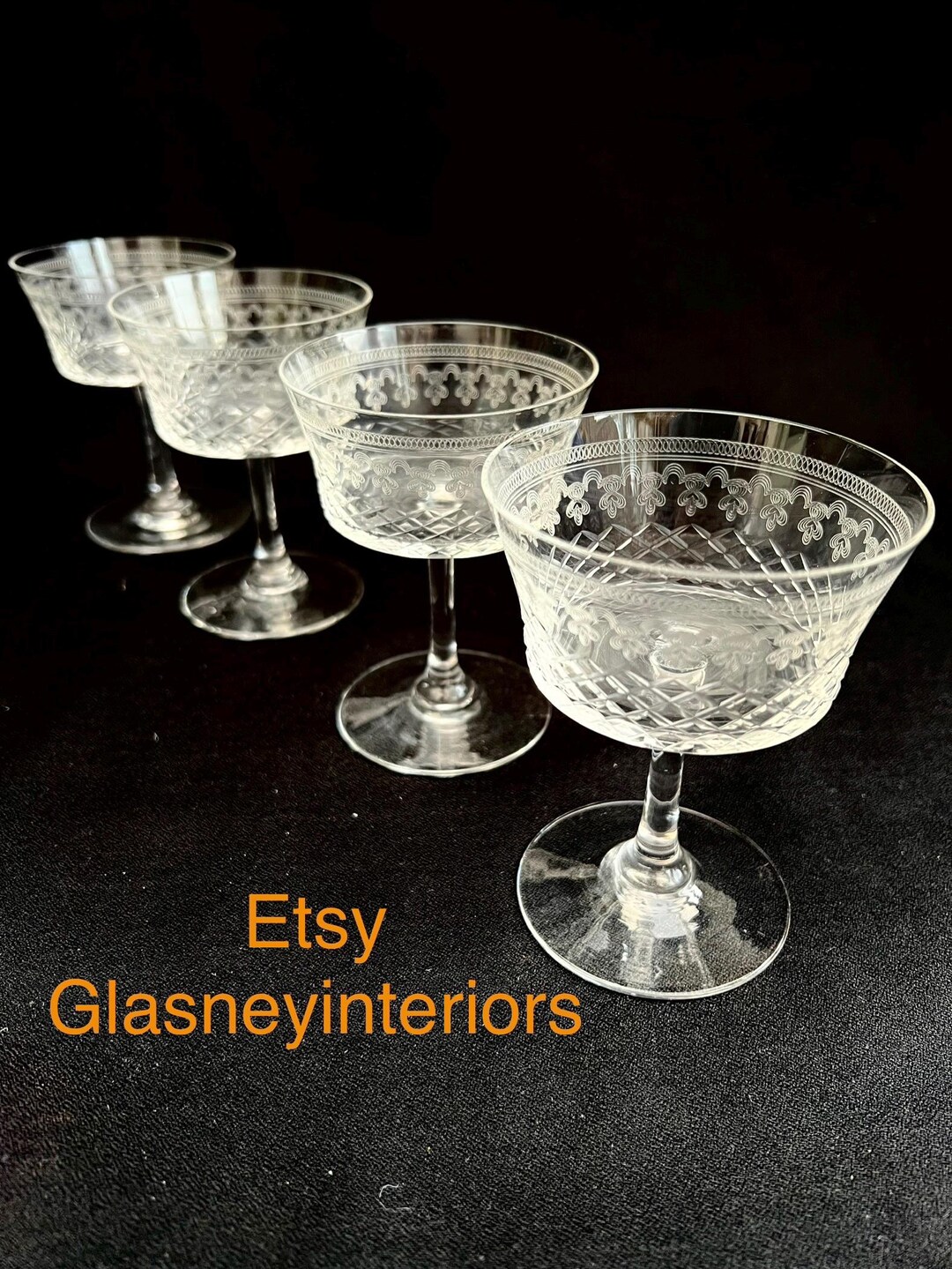 Set of 4 Tall Lady Hamilton Pall Mall Champagne Coupes - Etsy