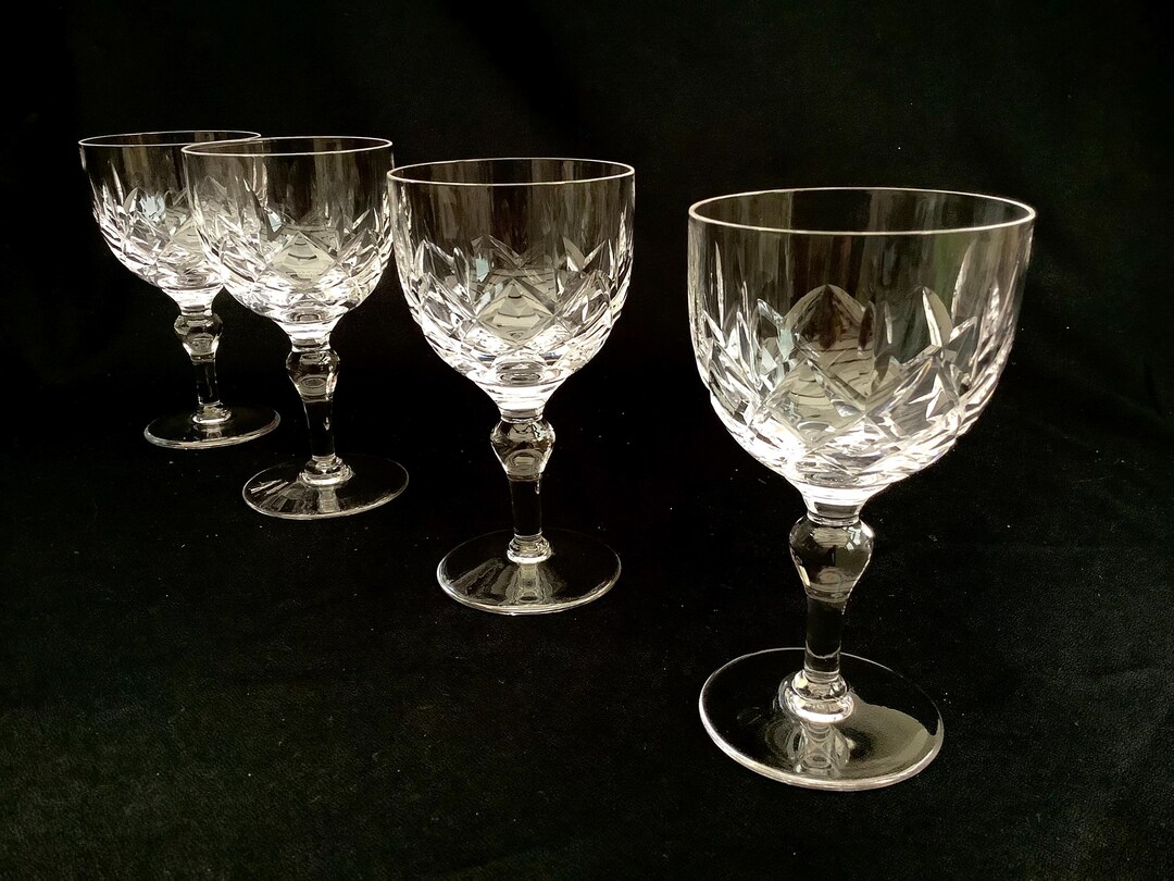 Vintage Stuart Crystal Tintern Pattern Set of 4 Wine Glasses - Etsy