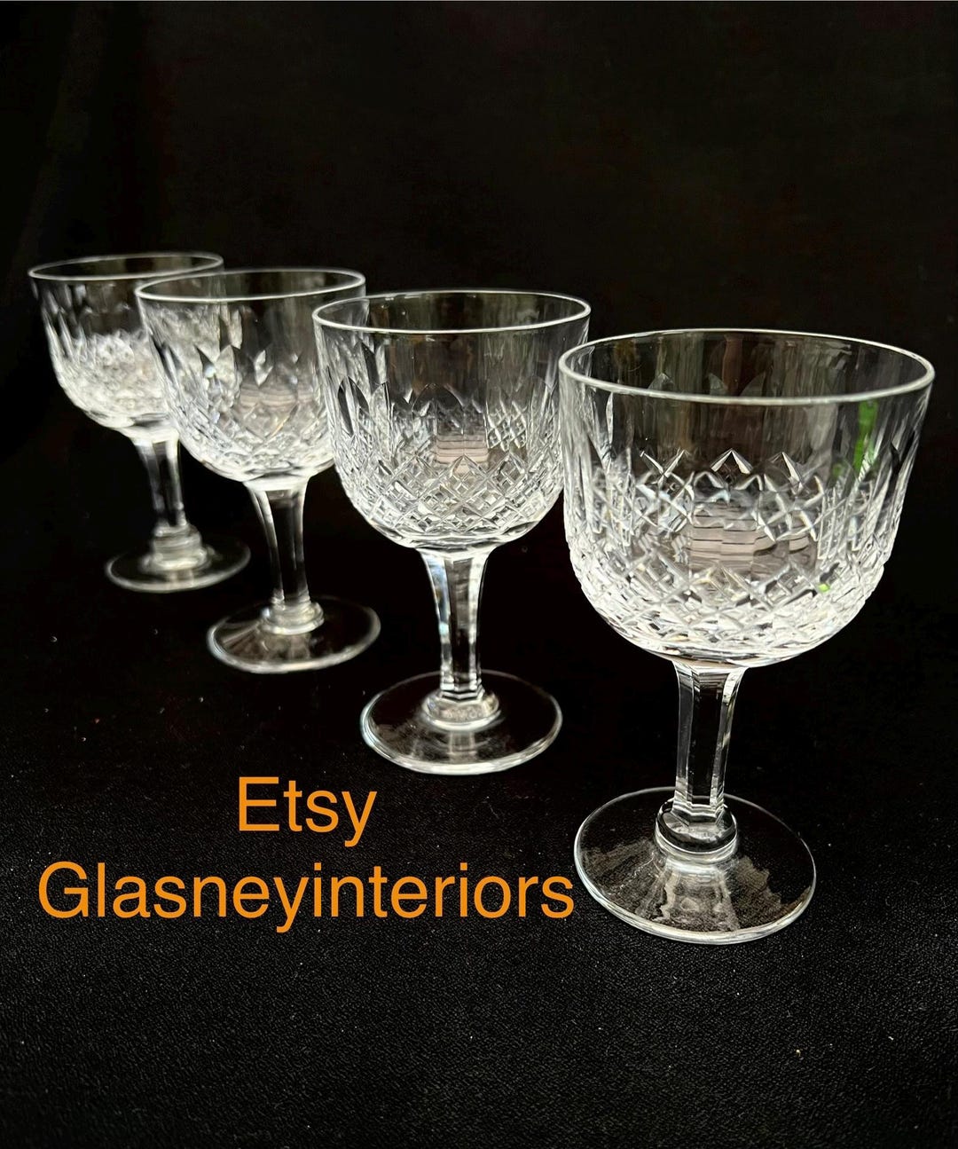 Set of 4 Thomas Webb Claret Glasses Normandy Pattern - Etsy