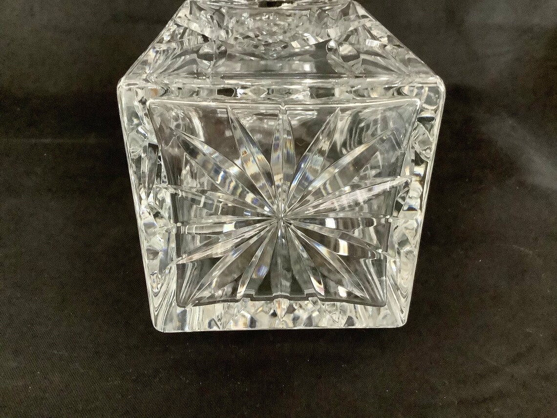 Vintage Edinburgh Crystal Embassy Pattern Square Decanter for Gin ...