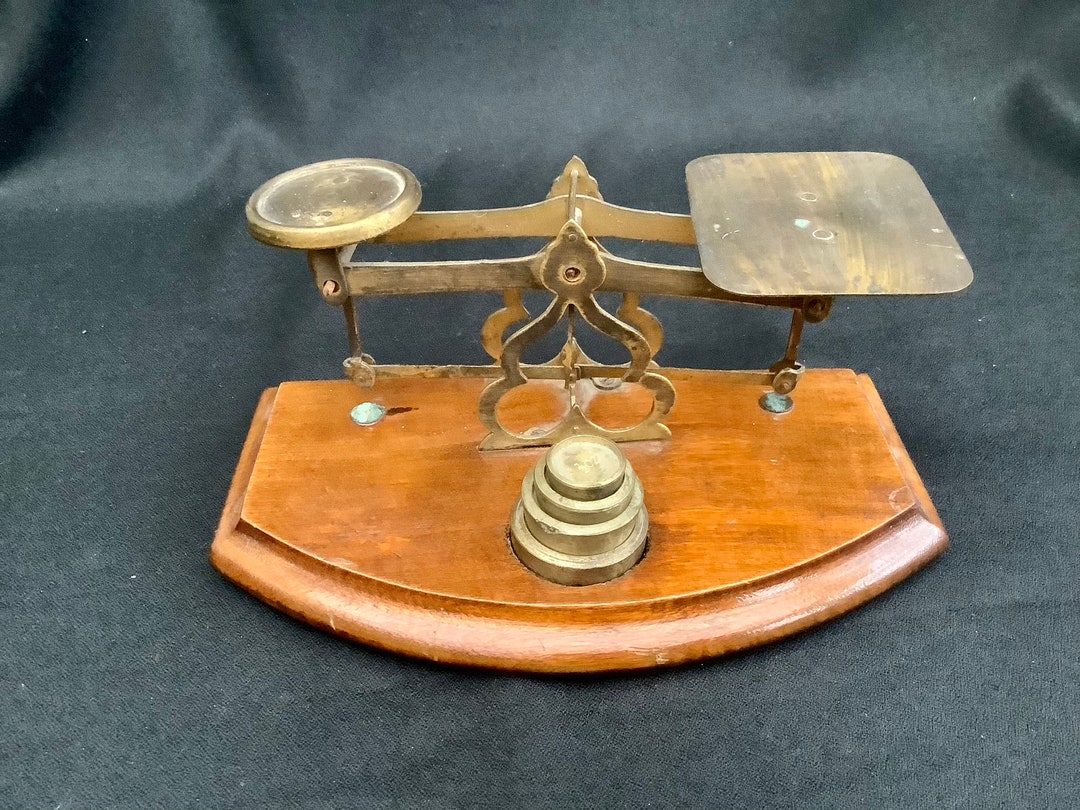 Victorian Brass Postal Scales and Weights - Etsy