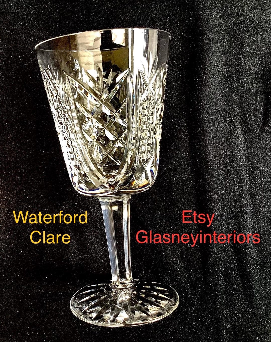 Waterford Clare Pattern Wine or Water Goblet - Etsy