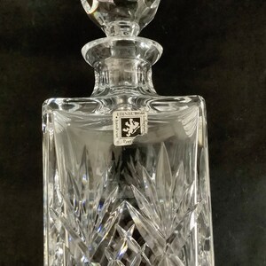 Vintage Edinburgh Crystal Embassy Pattern Square Decanter for Gin ...
