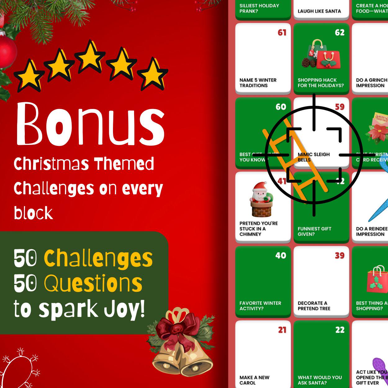 Christmas Snakes & Ladders Game Printable Download | Instant Digital ...